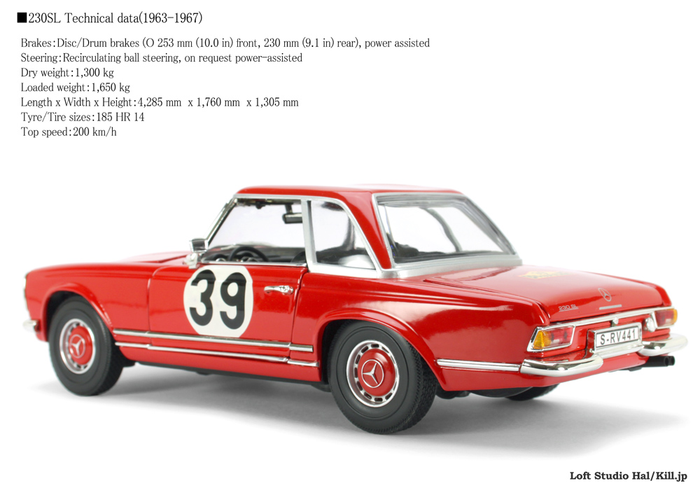 Loft Studio ホビー・模型の写真 1/18 Mercedes Benz 230 SL Spa-Sofia-Liege Rally ...